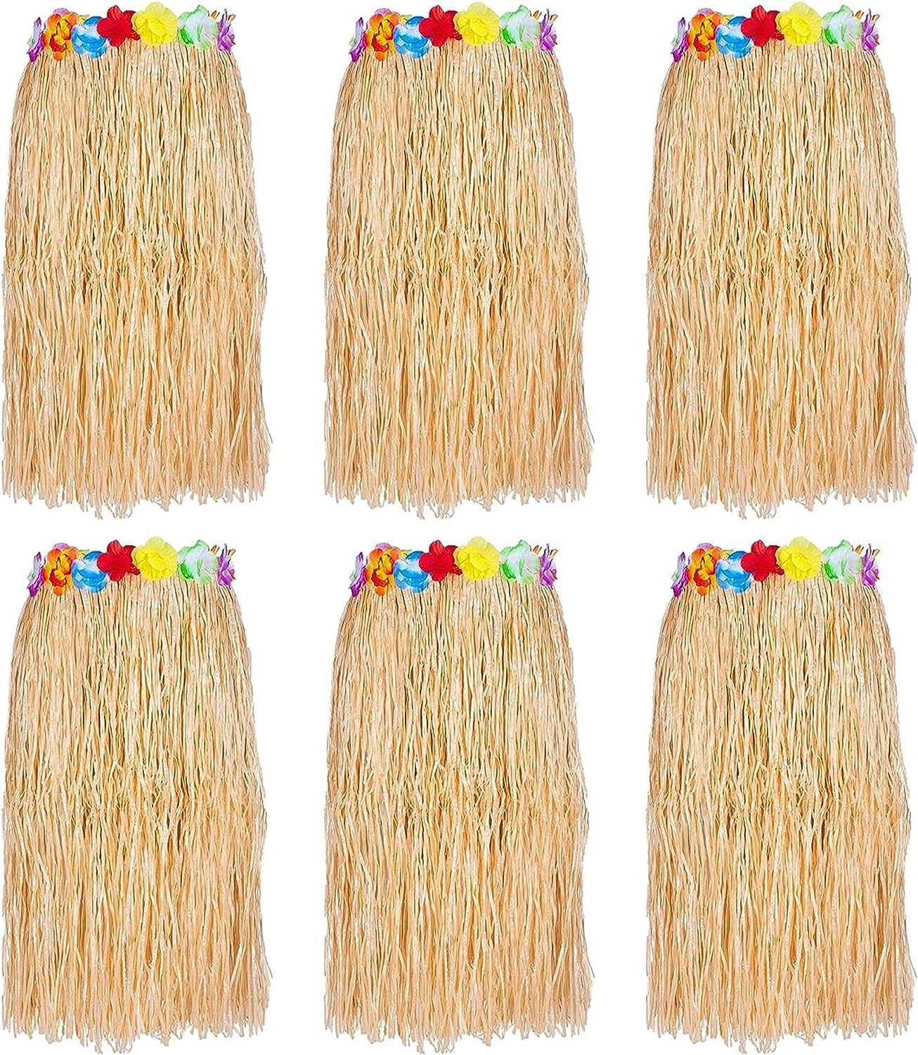 PMU Hawaiian Luau - Deluxe Grass Skirt W/Flower Trim Party Accessory ...