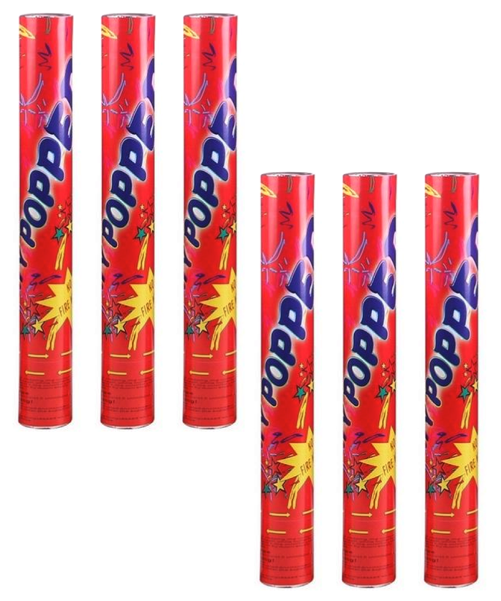 PMU Large (12 Inch) Confetti Cannons Air Compressed Party Poppers ...