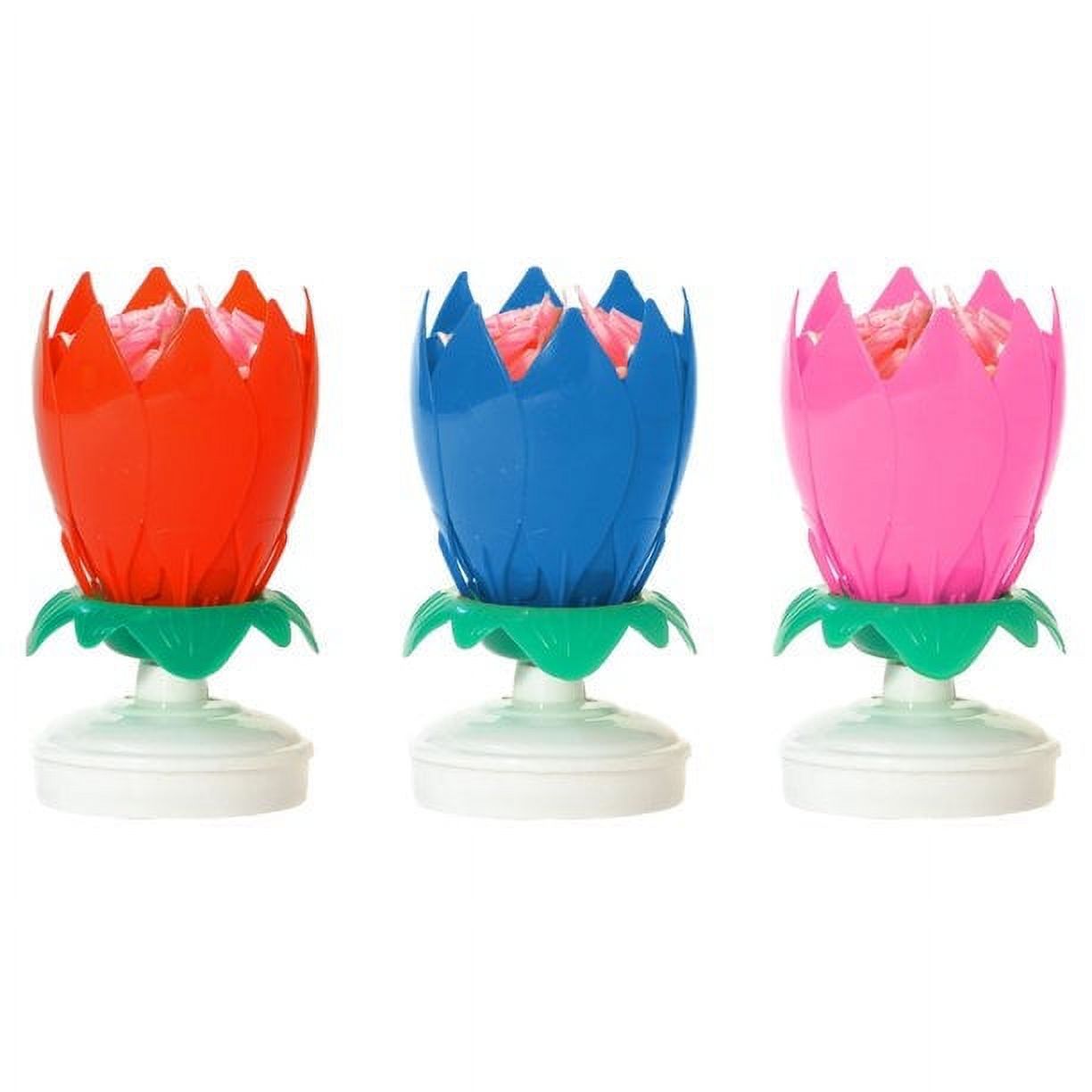 PMU Lotus Flower Musical Birthday Candle Spinning Birthday Cake ...