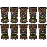PMU Luau Mini Tiki Cutouts 5 Inch Party Decoration and Accessory (10 ...