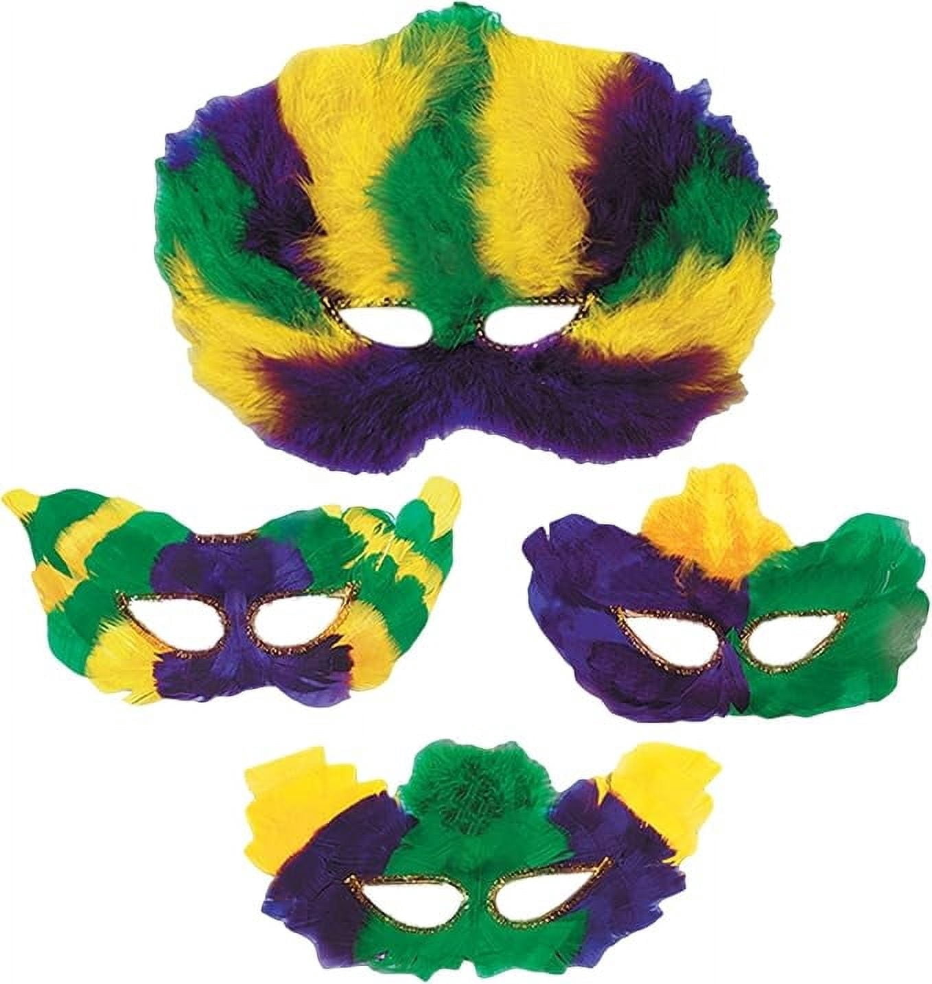 PMU Mardi Gras Mardi Gras Fanci-Feather Masks Holiday Party Costume for ...