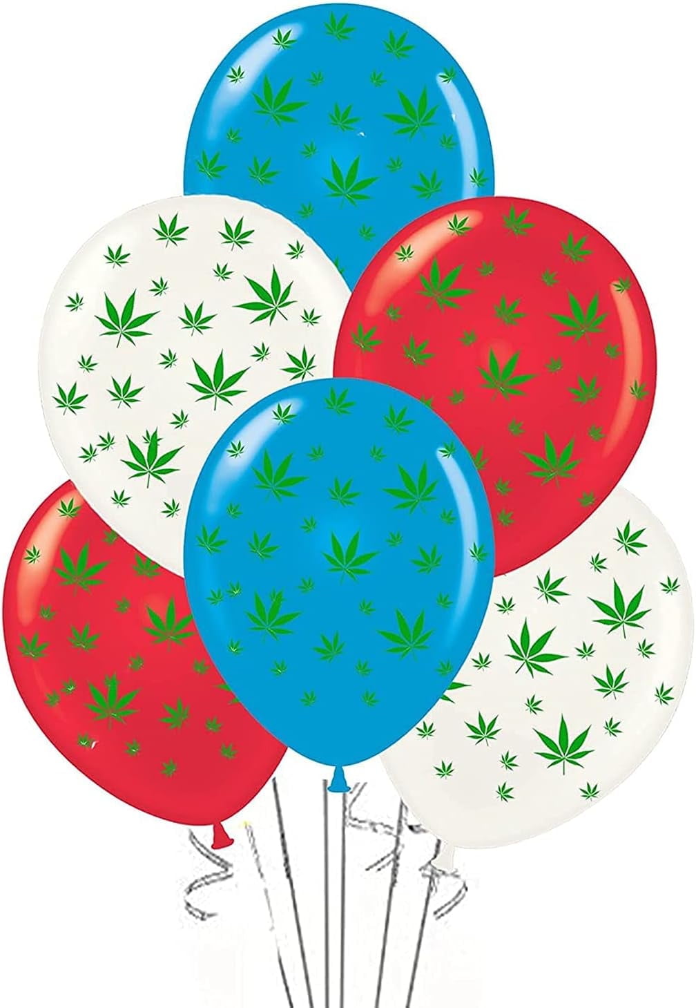 PMU Marijuana Balloons PartyTex 11in Premium Patriotic Assortment - Red ...