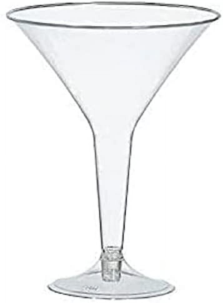 PMU Martini Glasses - Disposable Plastic Drinking Glasses - Reusable ...
