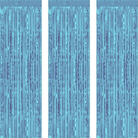 PMU Metallic Fringe Curtains | Metallic Foil Fringe Backdrop Curtains ...