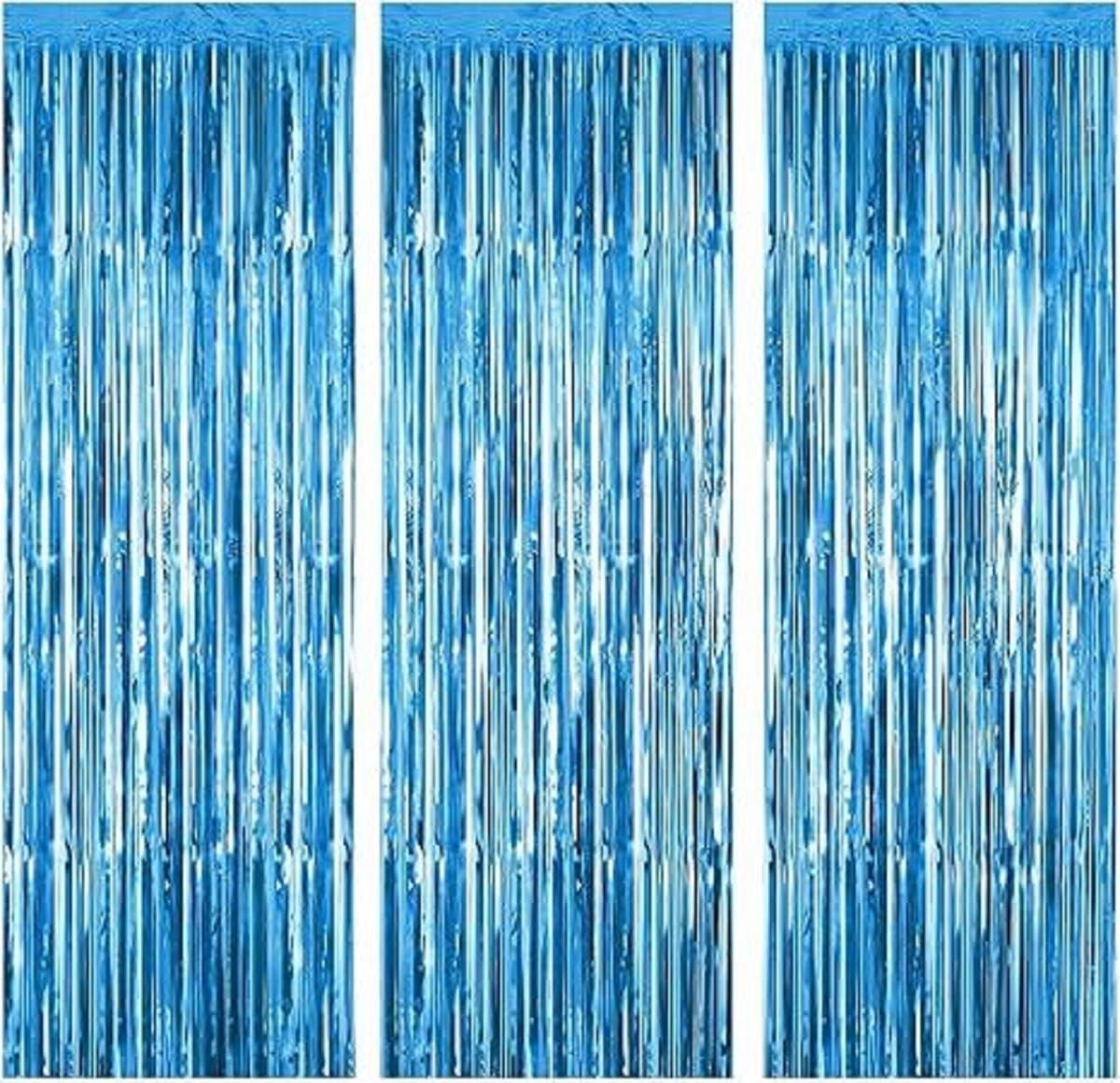 PMU Metallic Fringe Curtains | Metallic Foil Fringe Backdrop Curtains ...