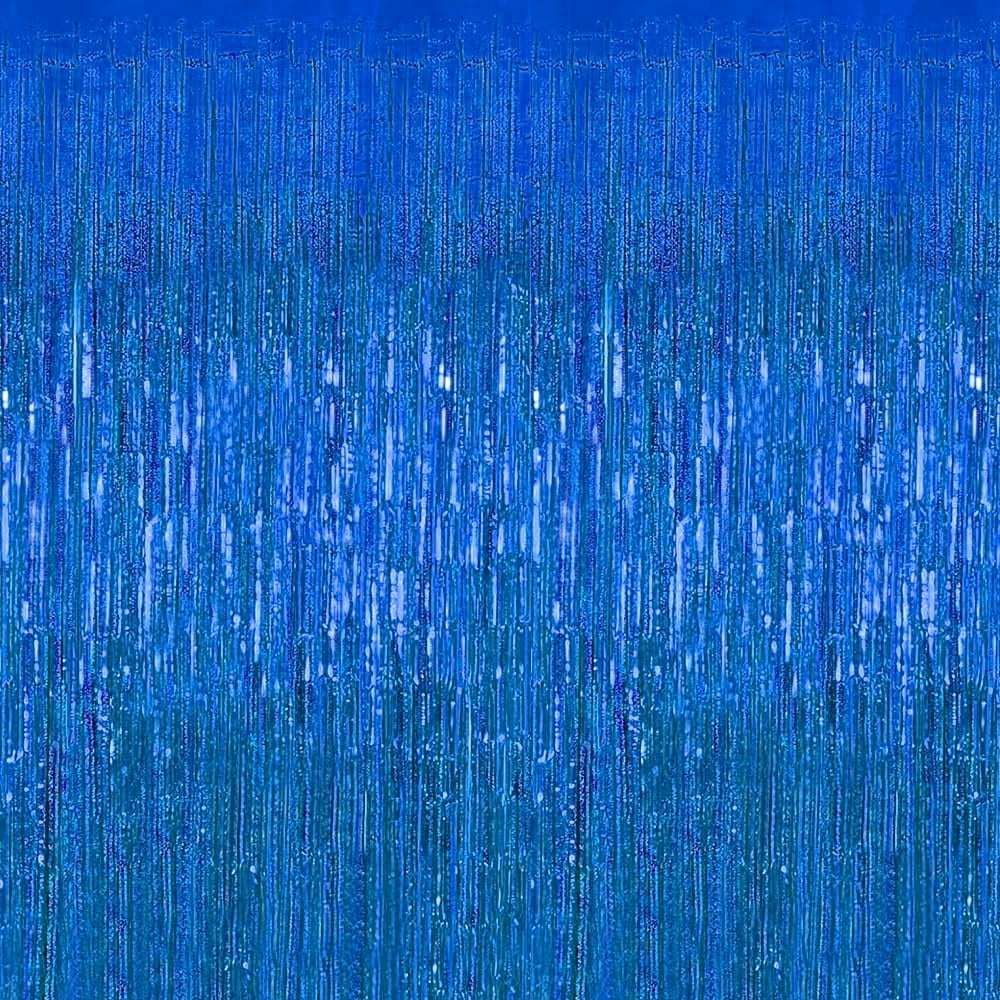 PMU Metallic Fringe Curtains (Royal Blue) 3ft x 8ft Pkg/1 - Walmart.com