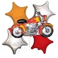 PMU Motorcycle Flame Design Jumbo Balloon Bouquet, Great for Harley ...