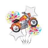 PMU Motorcycle Flame Design Jumbo Birthday Balloon Bouquet Pkg/5 ...