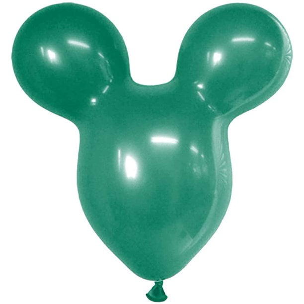 PMU Mouse Head Shaped Balloons 15 Inch PartyTex Premium Emerald Green ...
