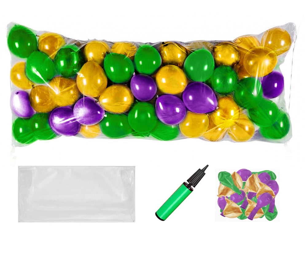 PMU New Year's Eve Party Balloon Drop Kit (100pcs 5in Balloons with ...