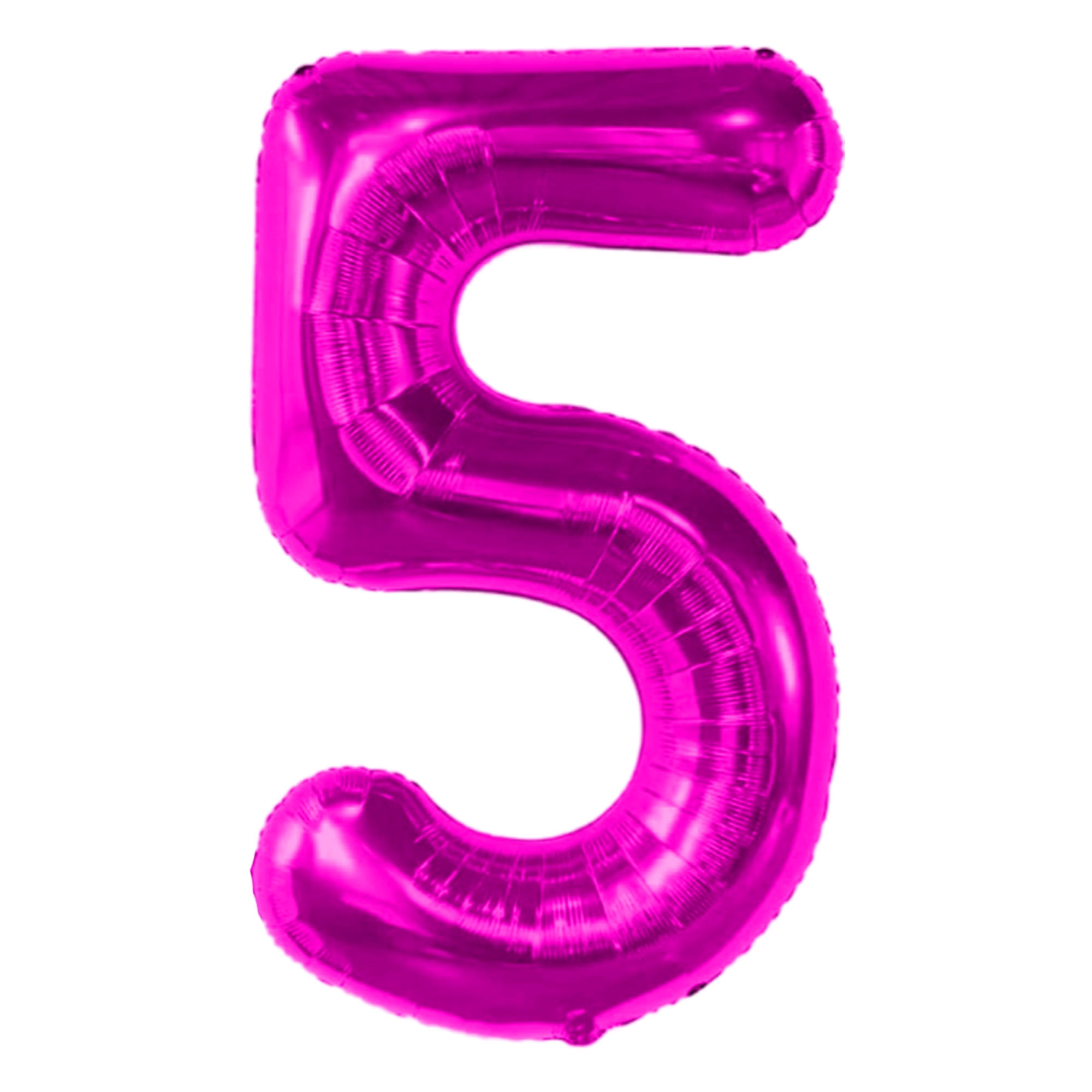 PMU Number Five "5" Shape 40in Hot Pink Mylar Balloon Pkg/1 - Walmart.com