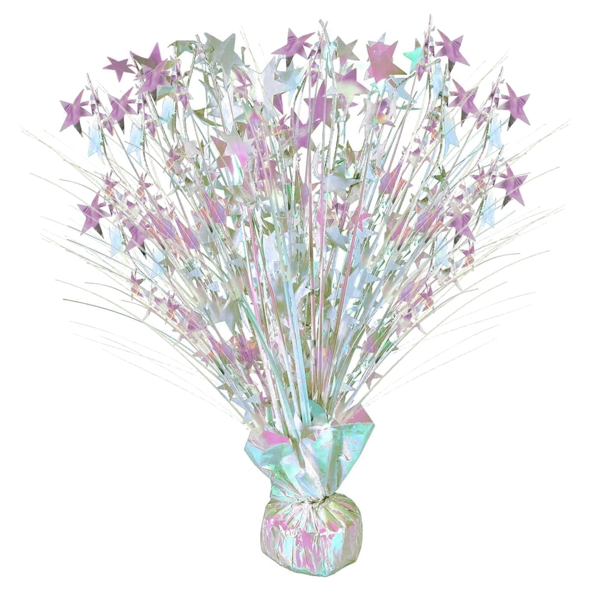 PMU Opal Iridescent Star-Burst Balloon Weights Centerpiece | Graduation ...