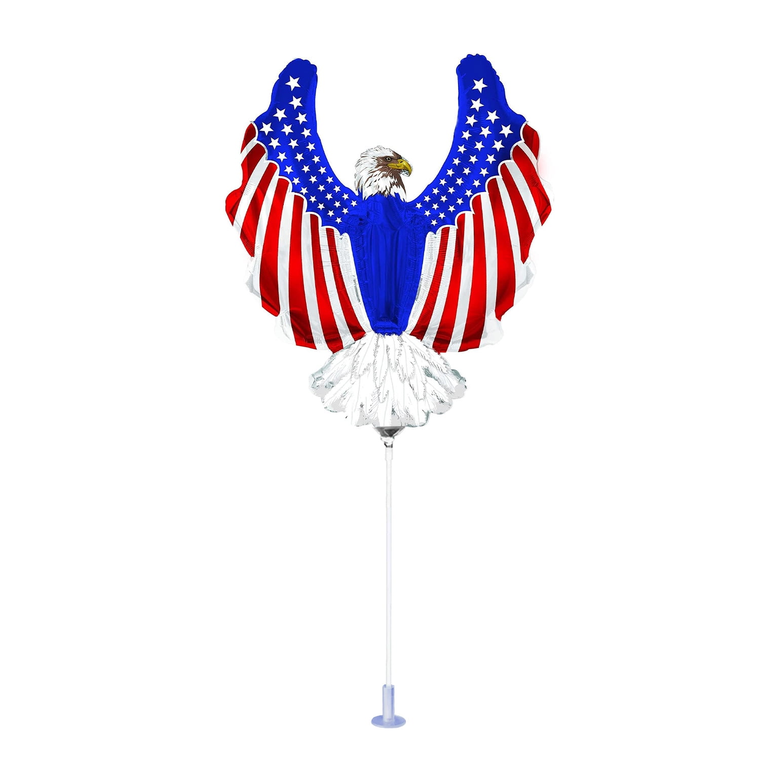 PMU Patriotic Pre-inflated 4th of July Eagle Shape-A-Loon 12 Inch Mylar ...