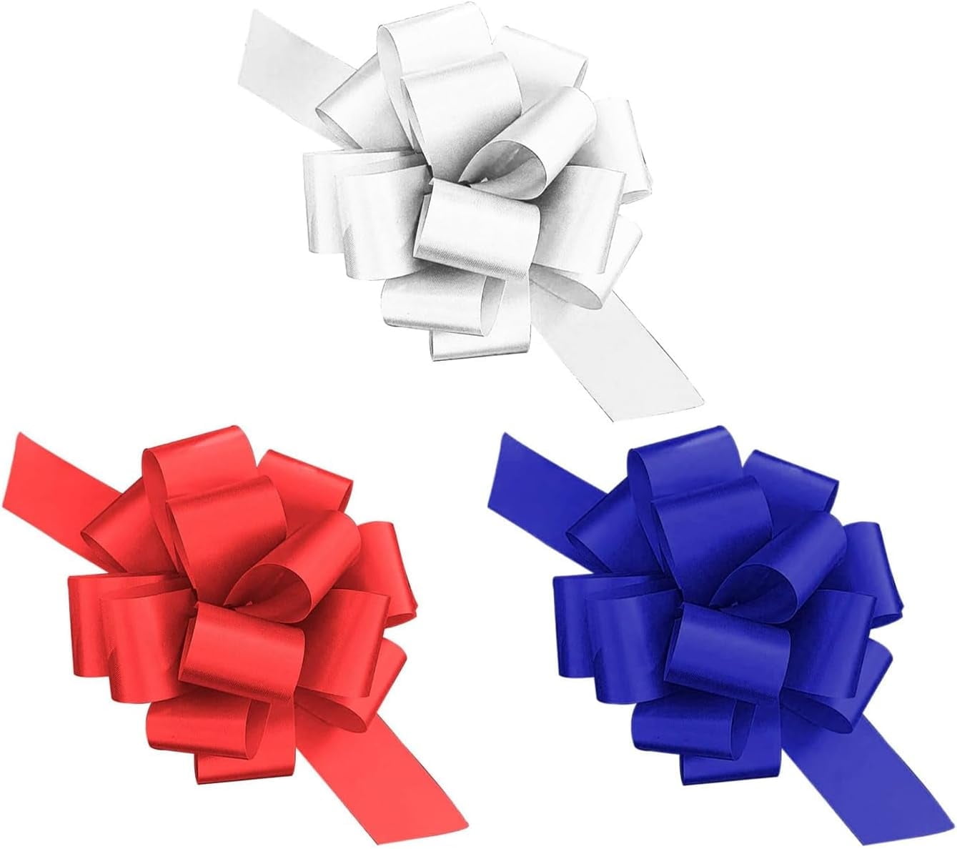 PMU Patriotic Pull String Bows 5 Inch 20 Loops | 4th of July Party ...