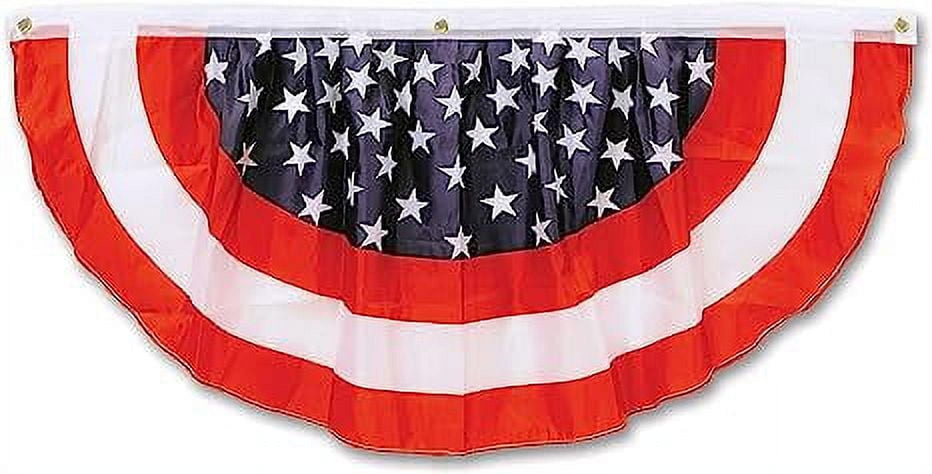 PMU 4th Of July Decorations Patriotic American Flag Bunting, 4 ft ...