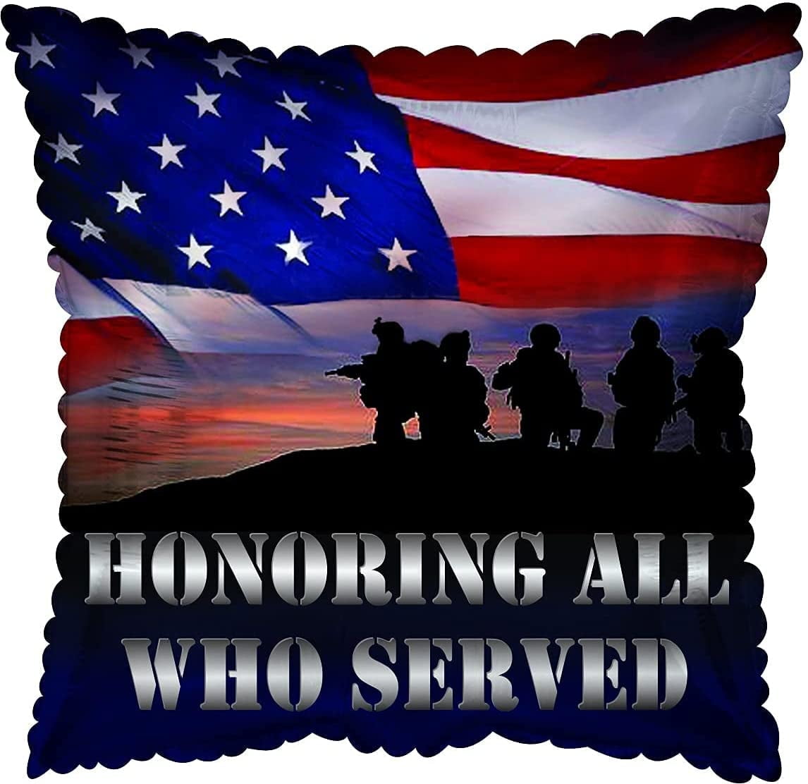 PMU Patriotic Veterans Day Honoring All Who Served 18 Inch Mylar-Foil ...