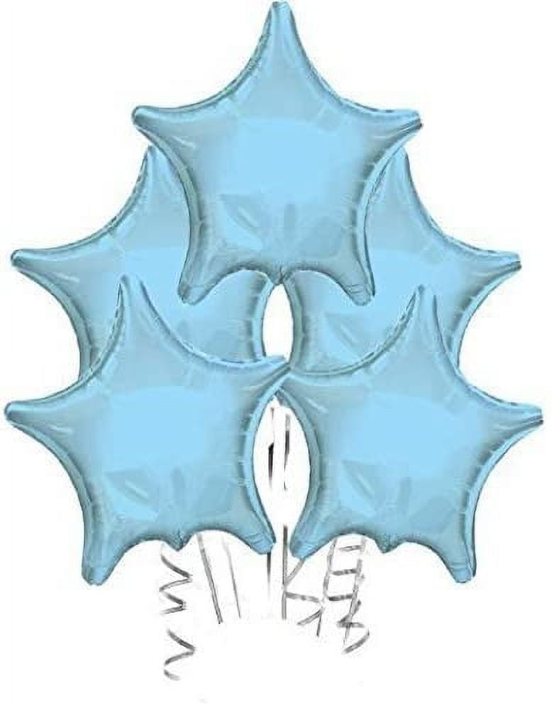 PMU Powder Blue Star Balloon (22 Inch Mylar) Pkg/5 - Walmart.com