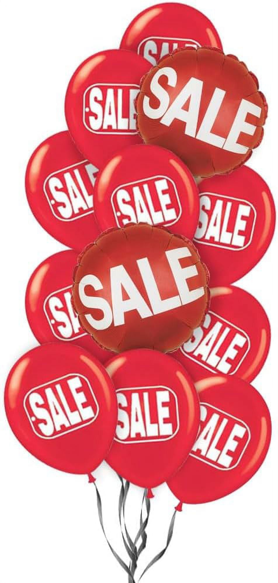 PMU Promotional Sale Print Balloons (2) 18in Red Circle Mylar and (12 ...