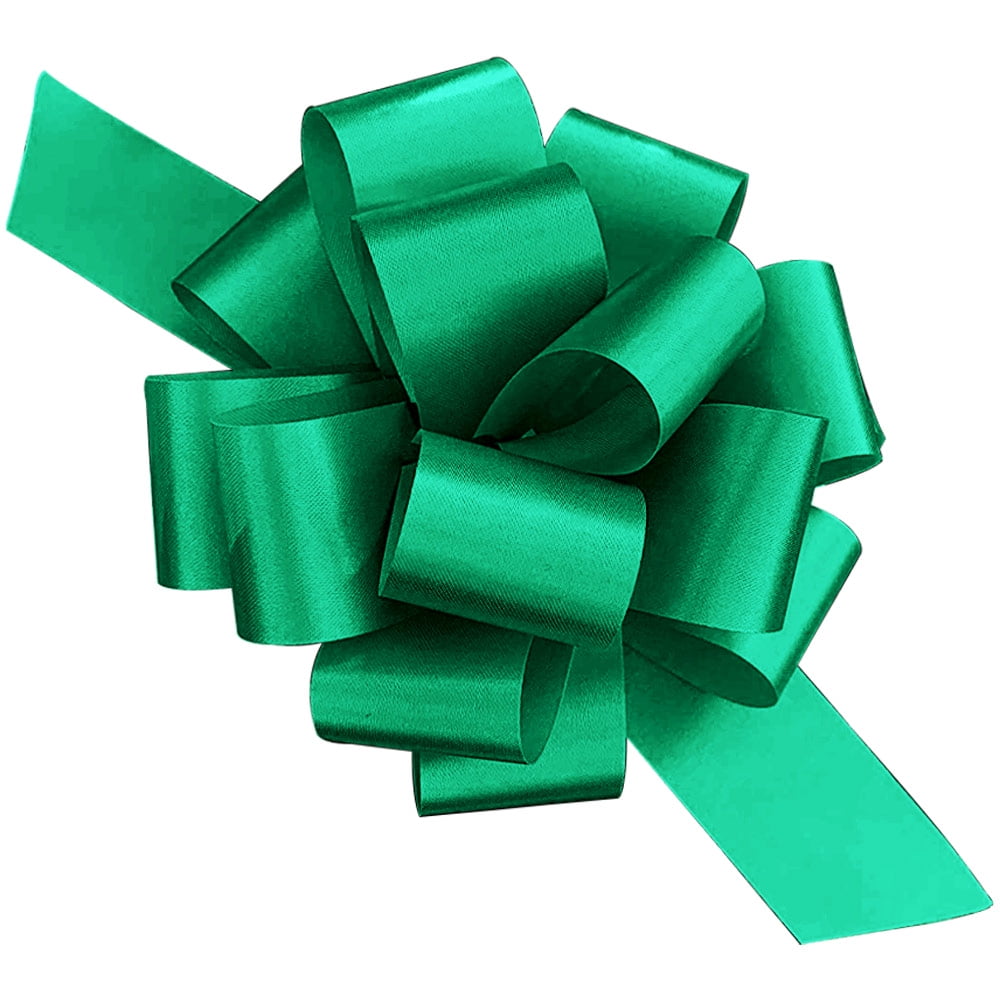 PMU Pull String Bows, 5 Inch 20 Loops, Green for Gift Wrapping ...
