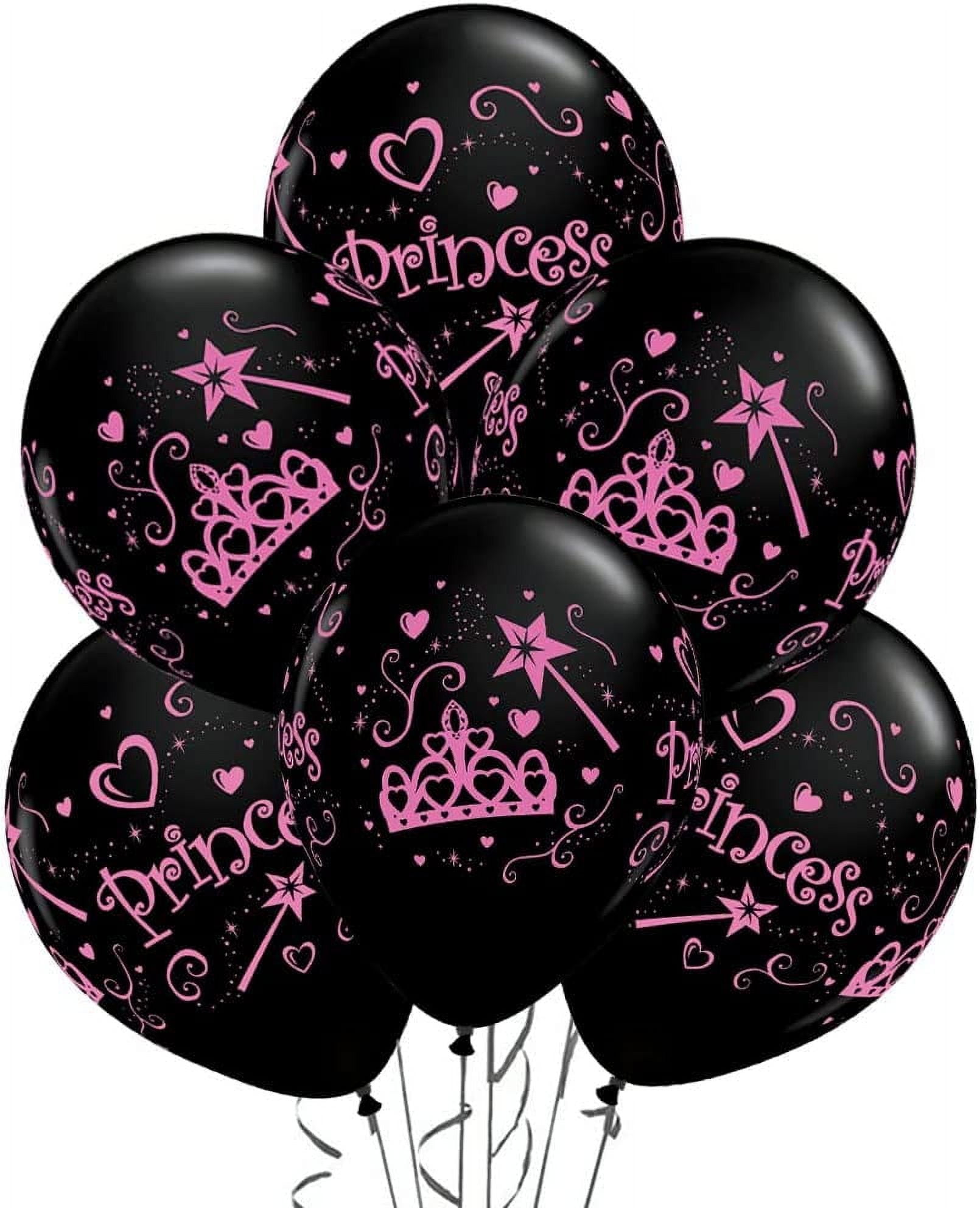 PMU Round Pink-Onyx Black 11 Inches latex Balloon Pkg/25 - Walmart ...