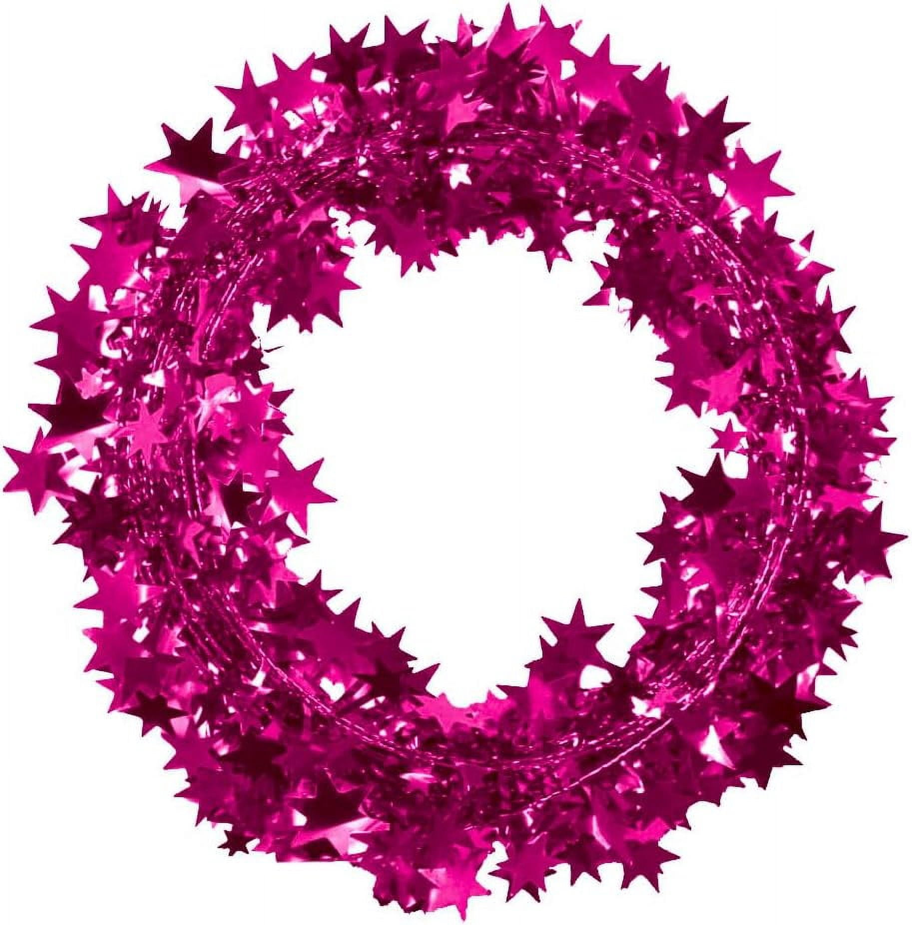 PMU Star Wire Shiny Garland Hot Pink - Halloween, Christmas Party ...
