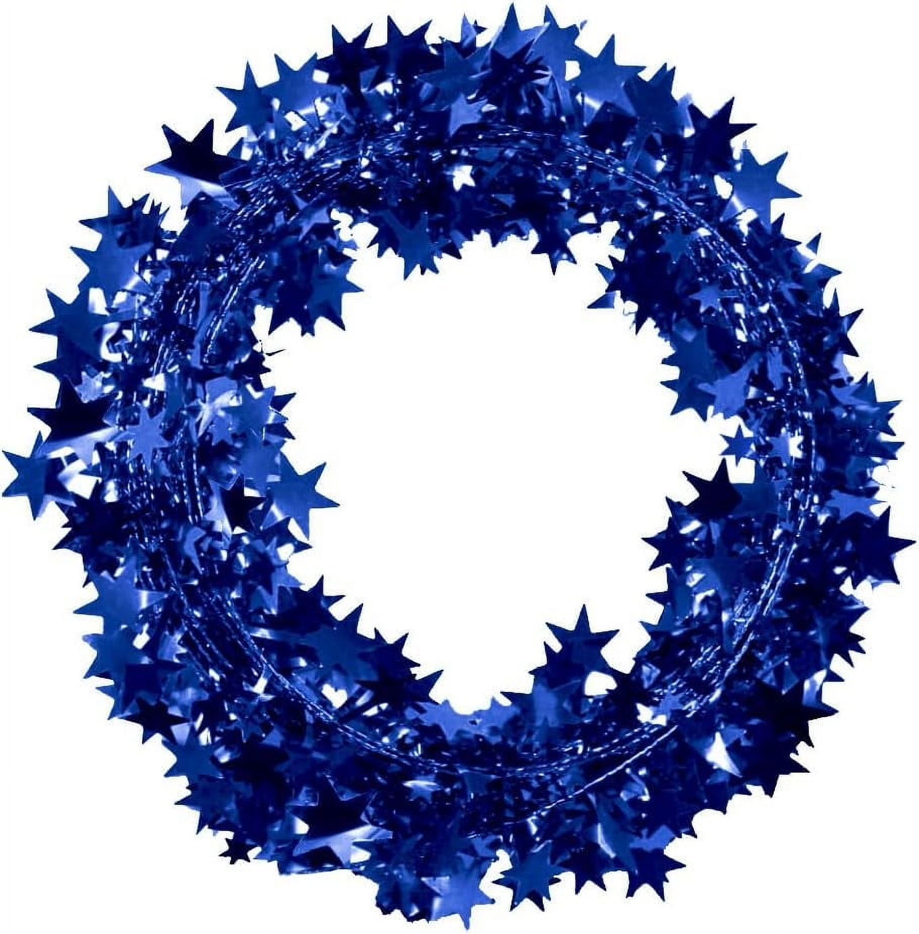 PMU Star Wire Shiny Garland Royal Blue - Halloween, Christmas Party, Wedding, Birthday, Festive ...