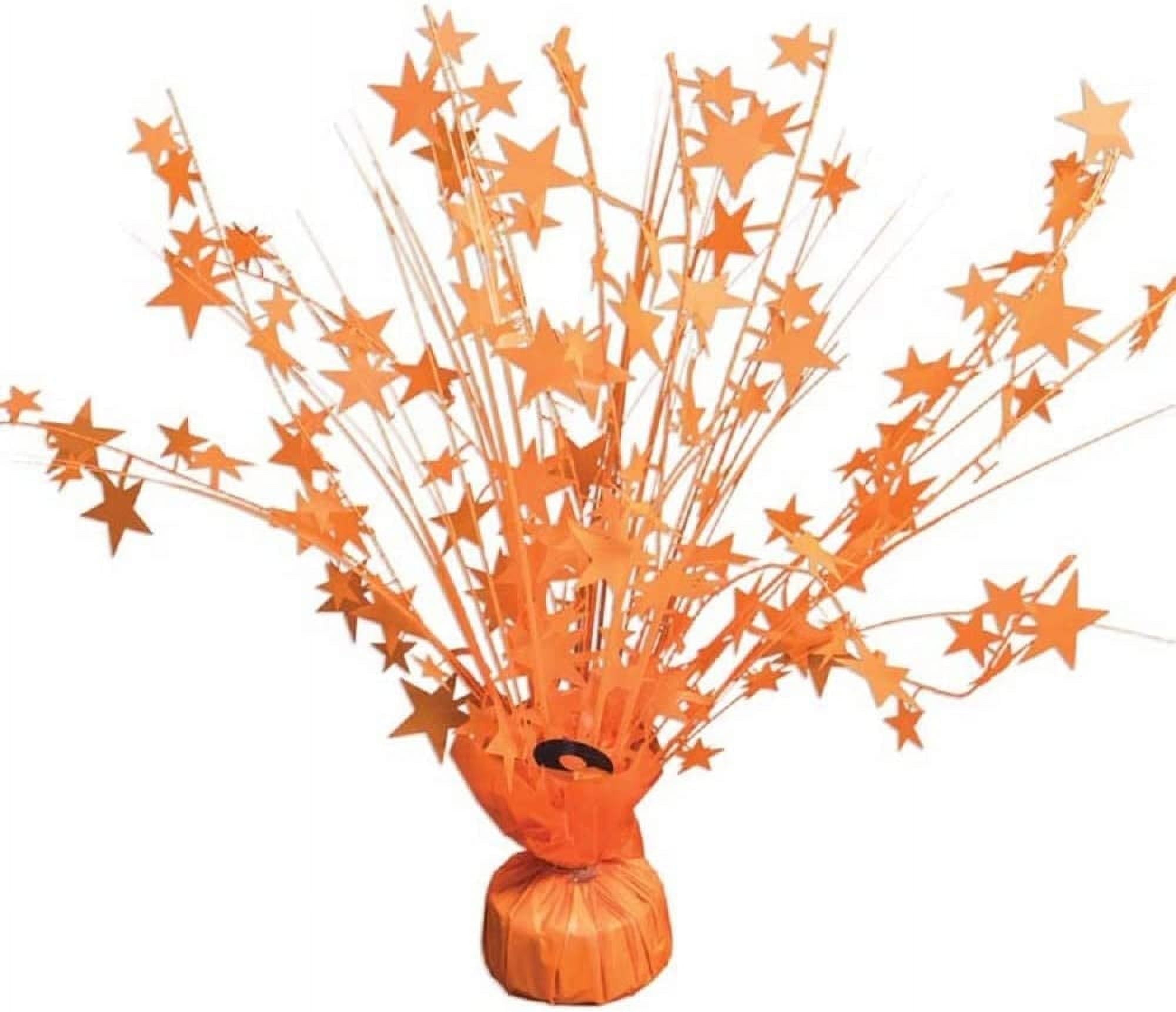 PMU 12 Pack Bursting Star Centerpiece- Macaroon Orange Balloon Weights ...