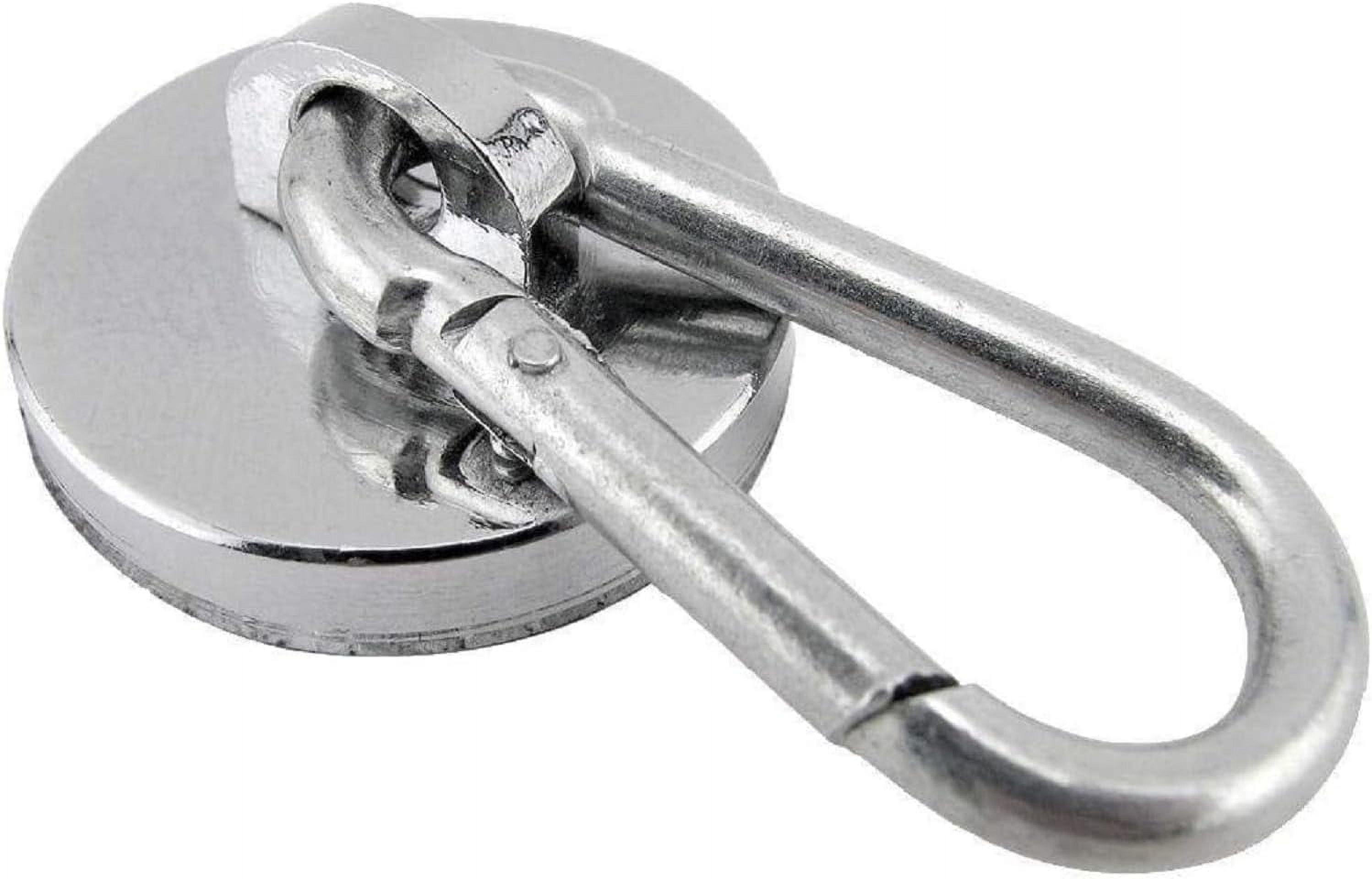 PMU Super Magnet w/Easy-Clip Carabiner Hook Maximum Strength 50 Lbs Pkg ...