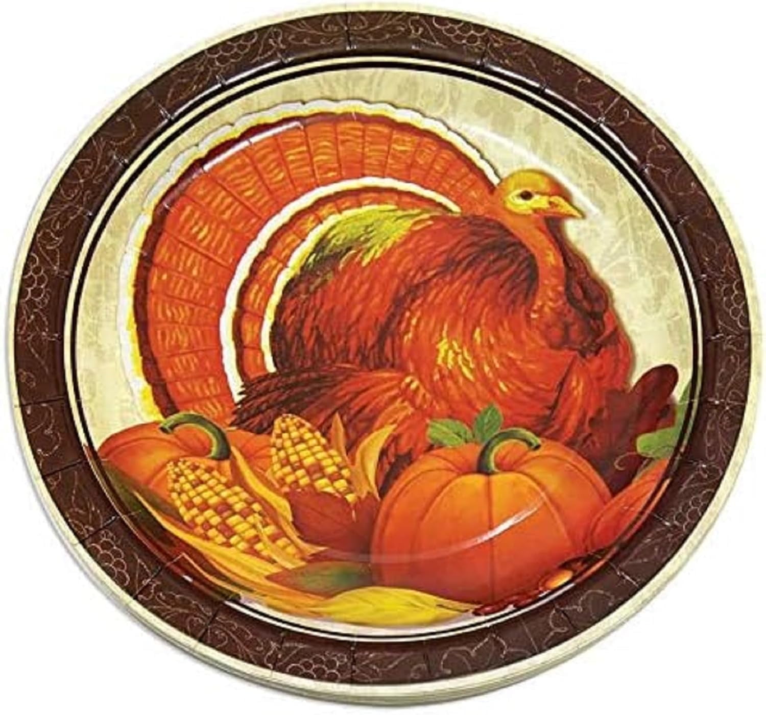 PMU Thanksgiving 7inch Plate Tableware and Party Decoration (8/pkg) Pkg ...