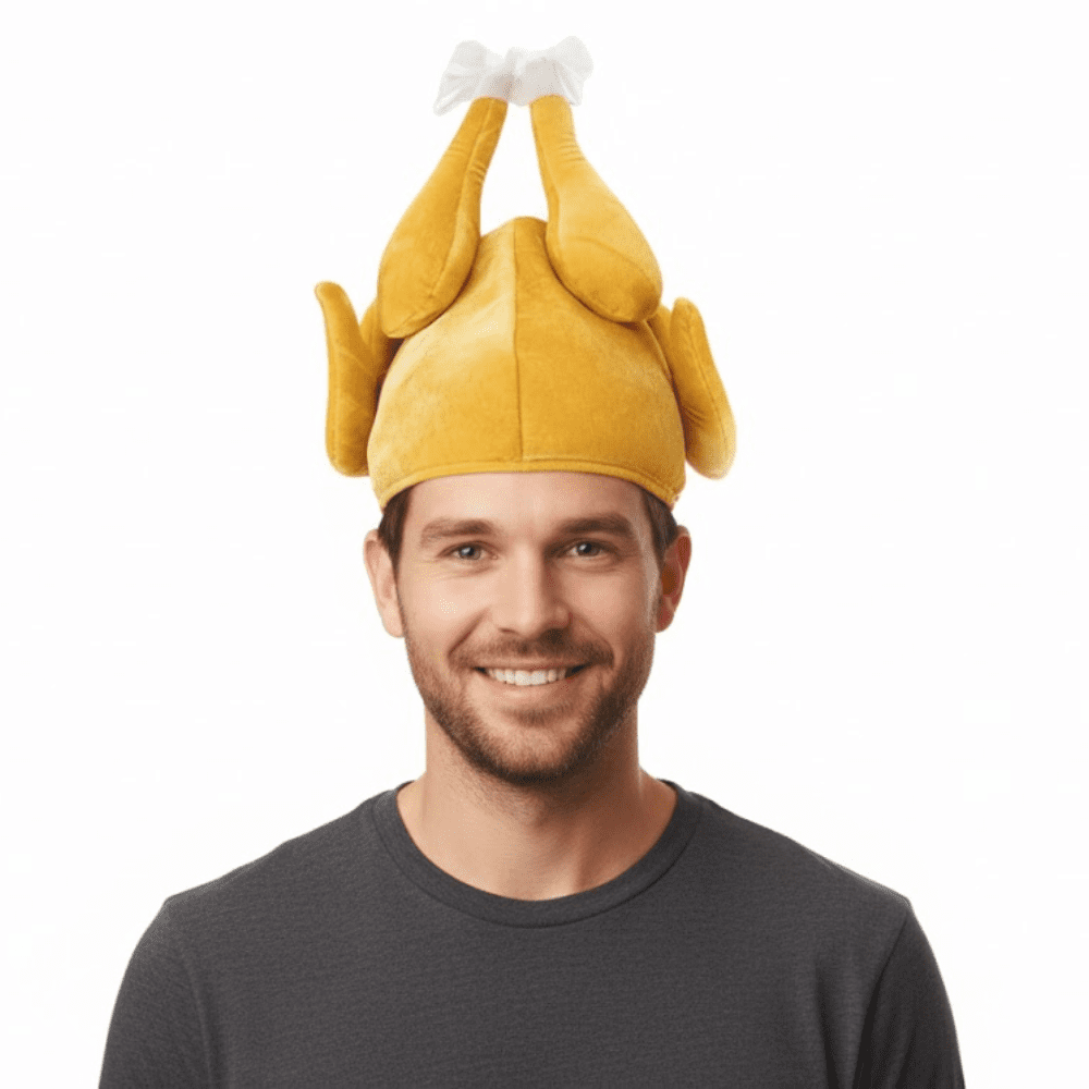 PMU Thanksgiving Cooked Turkey Plush Hat for Thanksgiving Party Costume ...