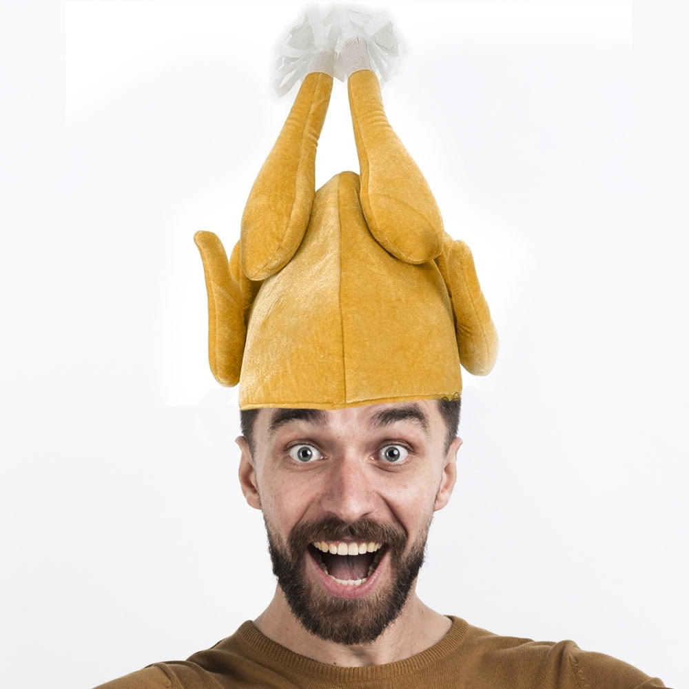 PMU Thanksgiving Cooked Turkey Plush Hat for Thanksgiving Party Costume ...