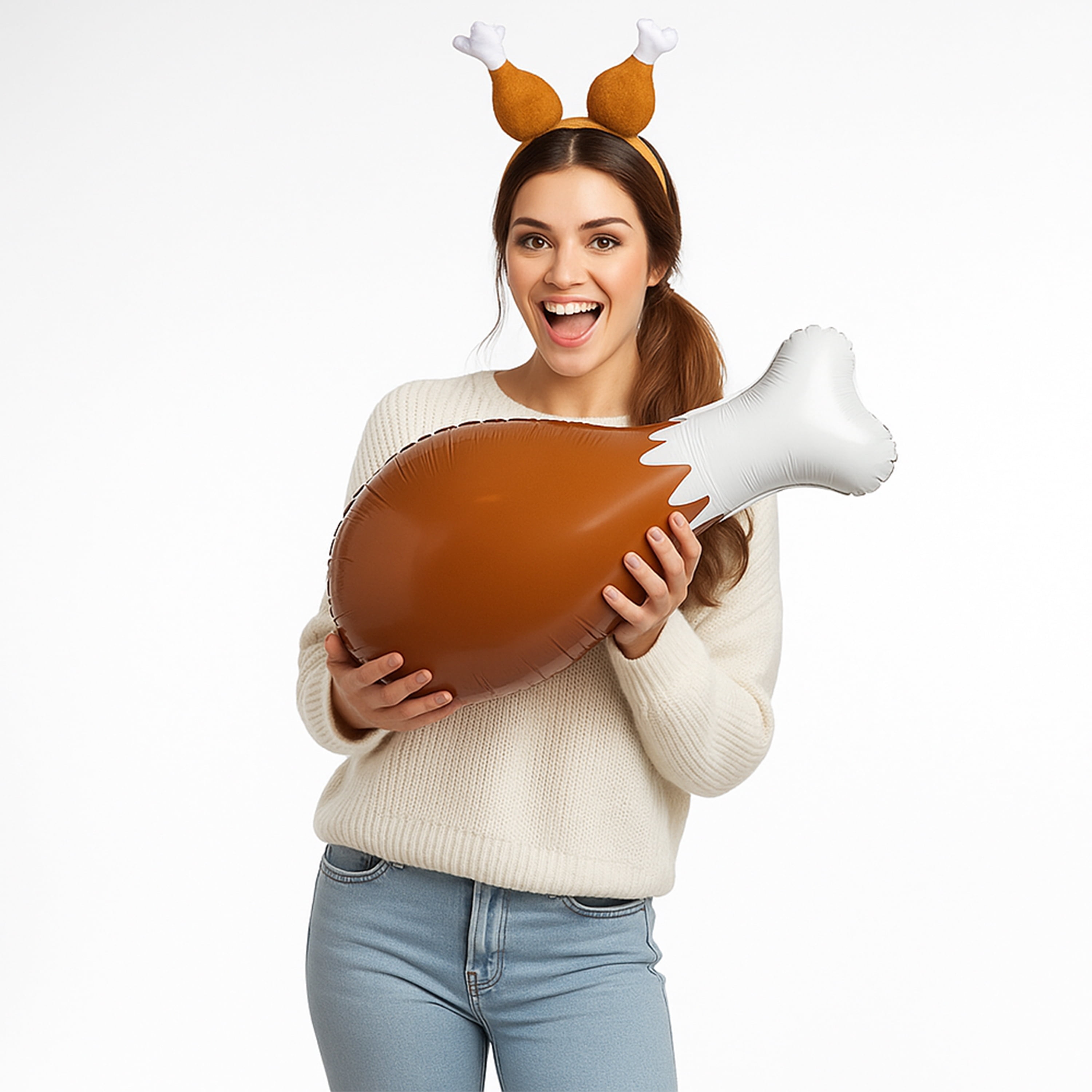 PMU Thanksgiving Men's Roasted Turkey Hat and 24in Giant Turkey ...