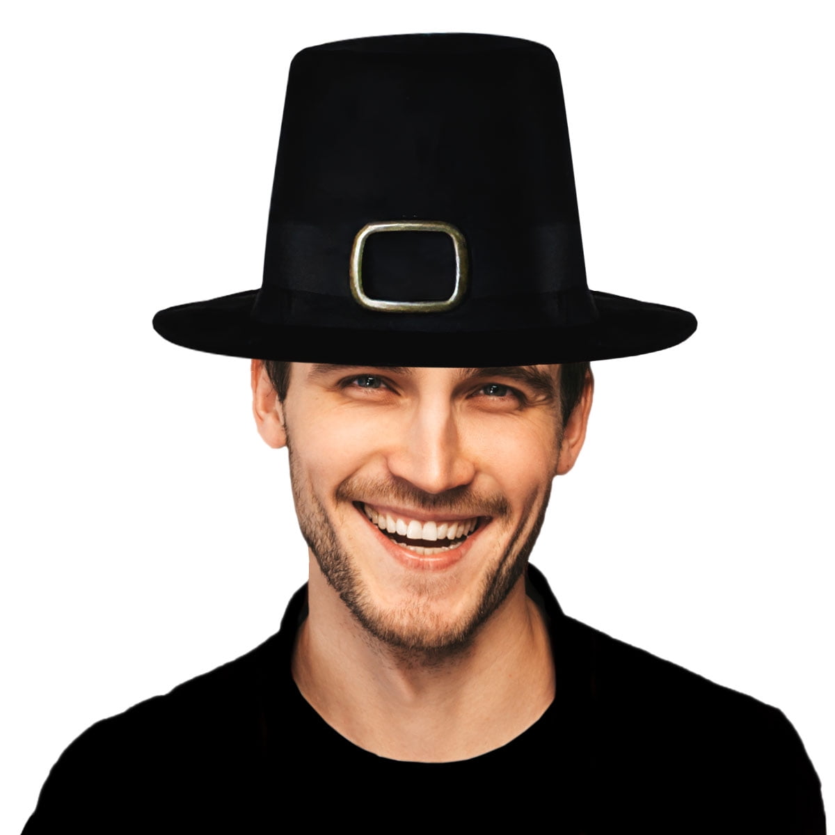 Pmu Thanksgiving Party Costume Accessories Pilgrim Hat With Buckle Traditional Deluxe Puritan