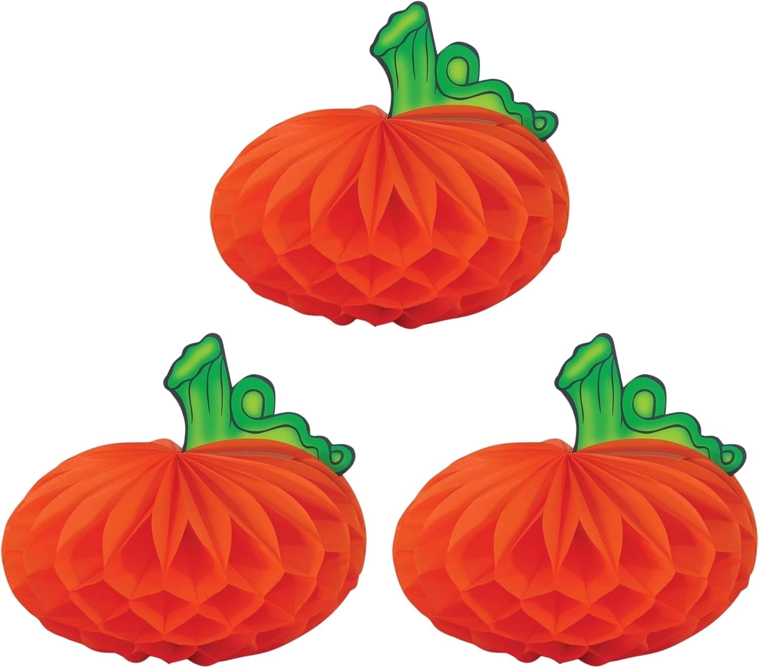 PMU 3Pc Thanksgiving Honeycomb Decorations, 9in Pumpkins Table ...