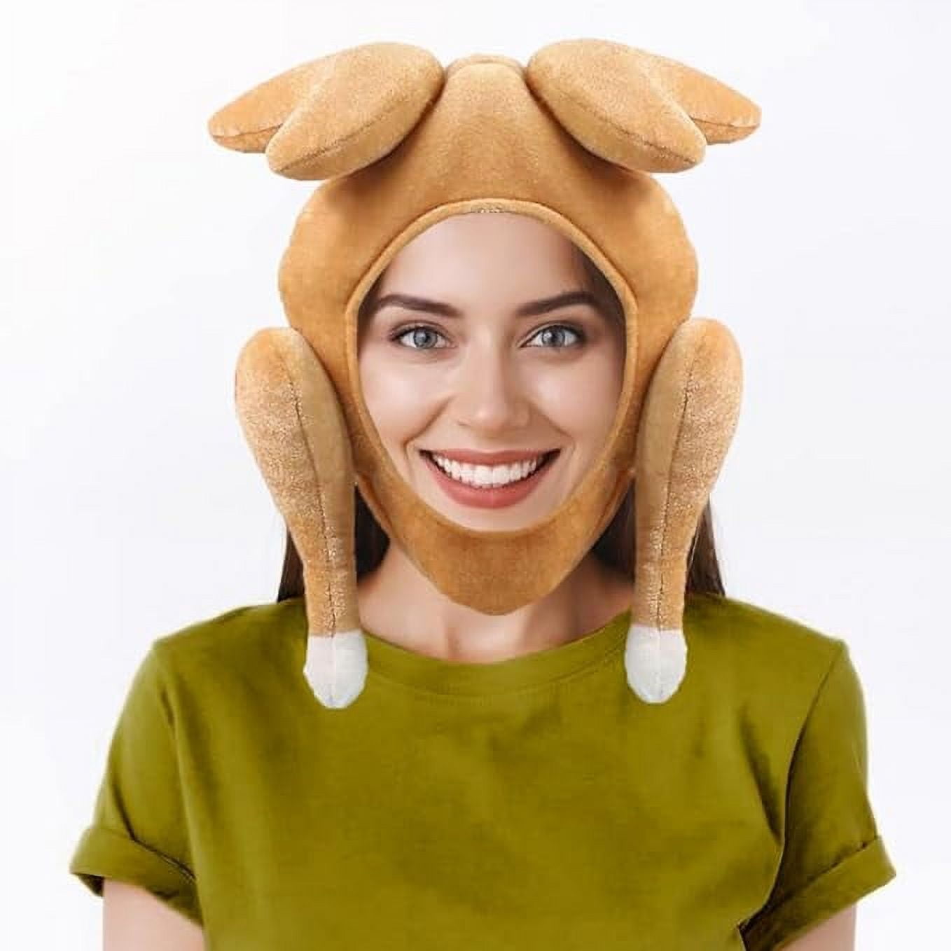 PMU Thanksgiving Turkey Open Face Hoodie Turkey Hats for Adults ...