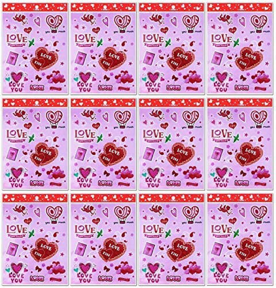 PMU Valentine’s Day Cupid Cling Stickers 16.5in x12in 19pcs per Sheet ...