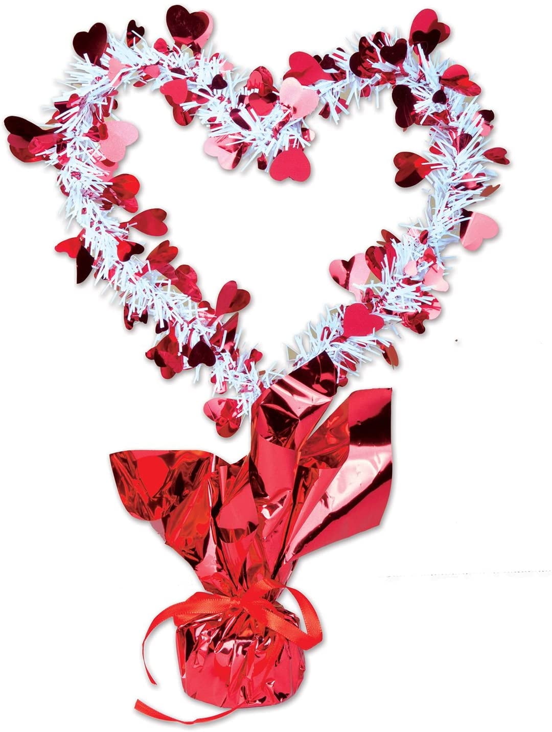 PMU Valentine’s Day Decorations Heart Shaped Centerpiece (Red and White ...