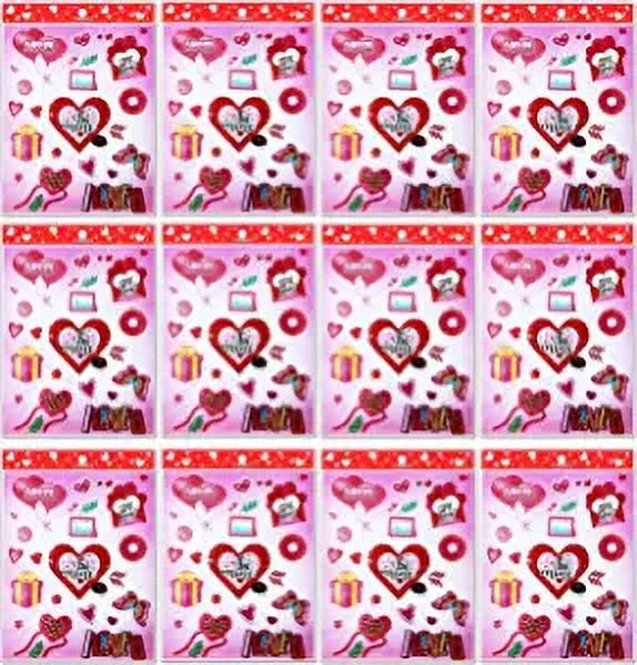 PMU Valentine’s Day Sticker Valentine Heart Be Mine Cling Stickers Pkg ...