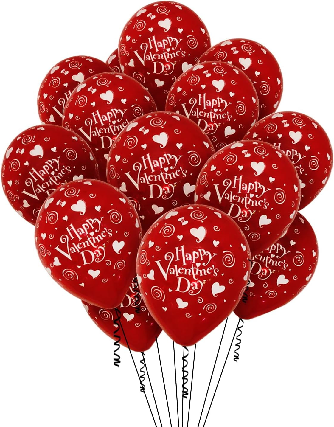 PMU Valentines Day Balloons 11 Inch Happy Valentine's Day Ruby Red ...