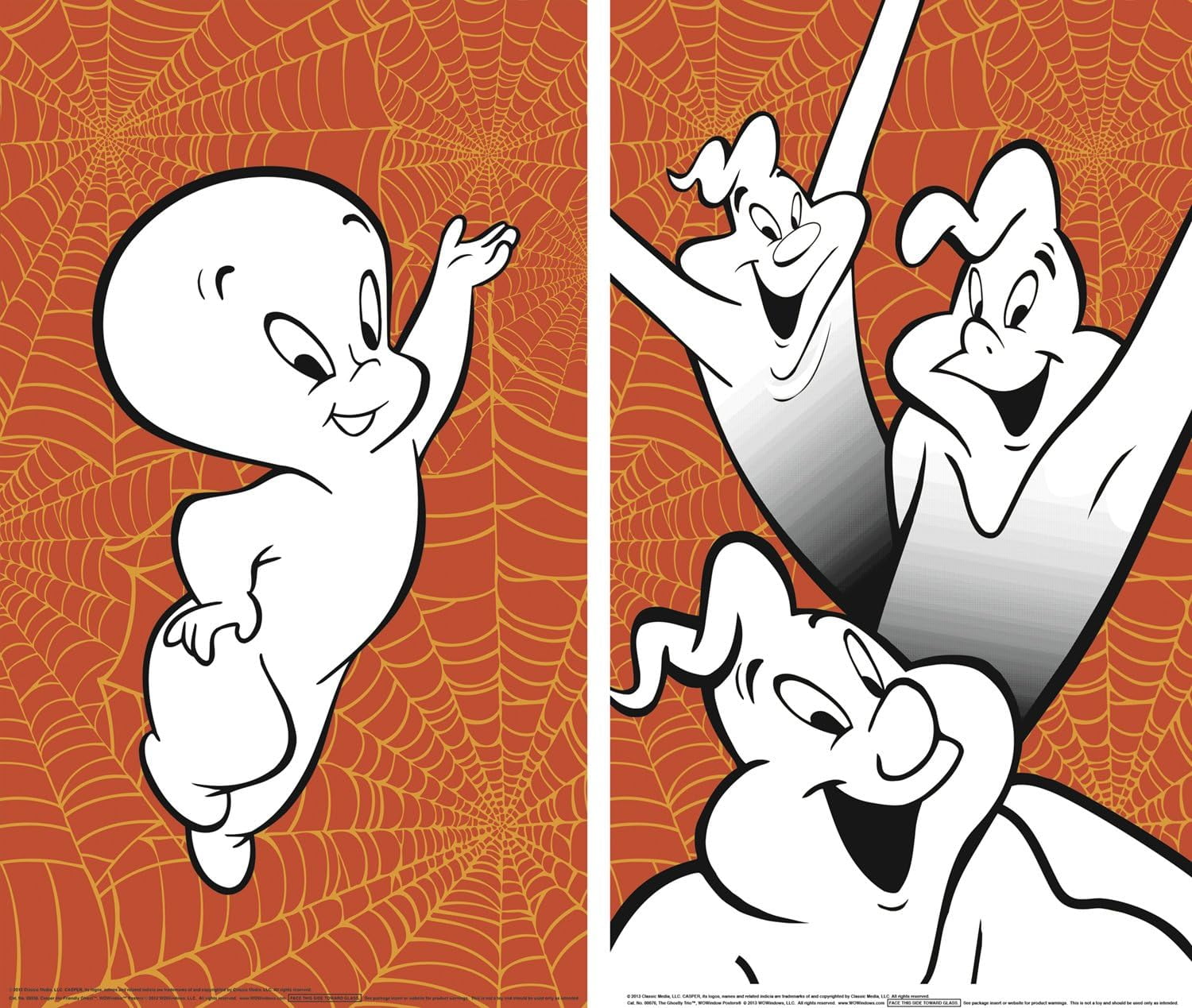PMU Window Posters Casper & Ghostly Trio Halloween Window Decoration ...