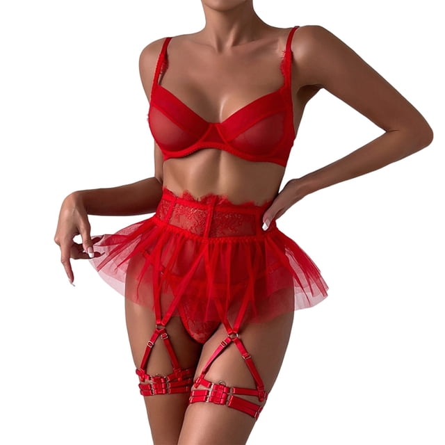 PMUYBHF Cotton Seamless Underwear Women Women Underwire Lingerie Set 4 ...