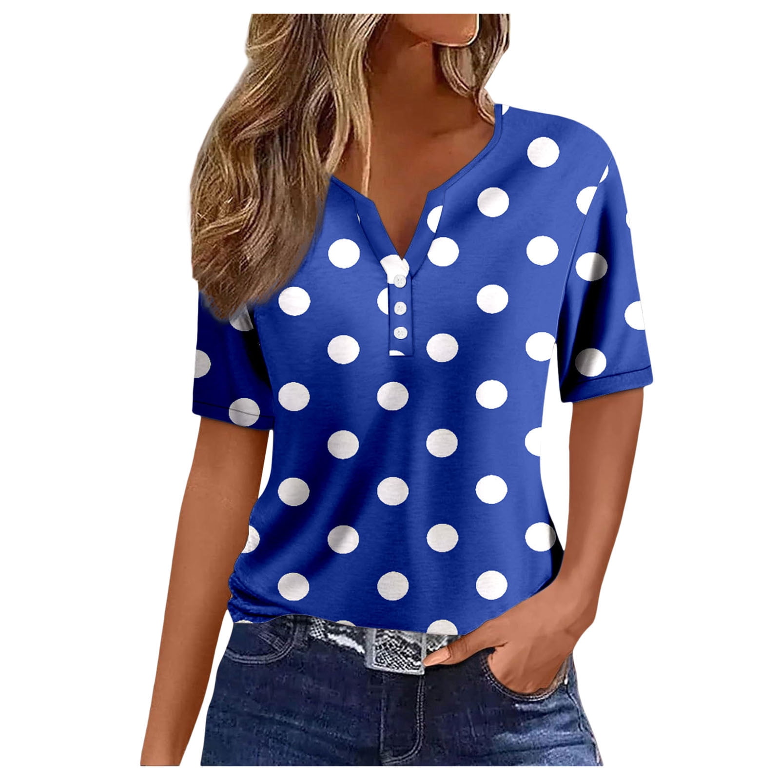 Pmuybhf Female 4 July Black Turtleneck Womens Top Short Sleeve Ribbed
