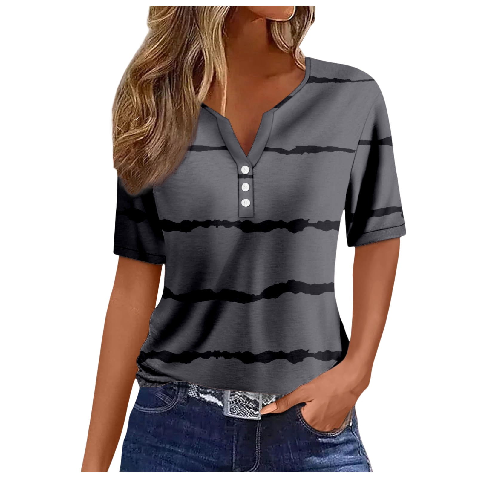 Pmuybhf Female 4 July Turtleneck Shirt Women Cotton Beige Womens Tops