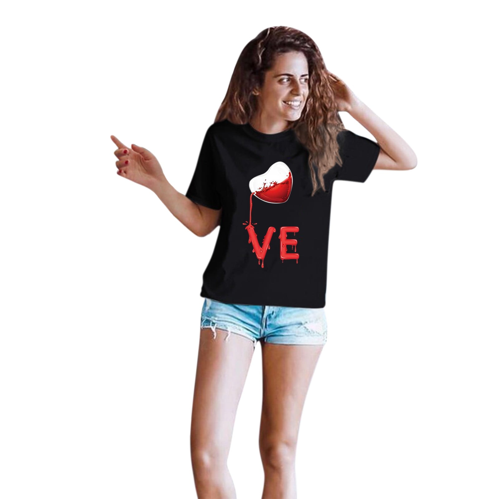 Pmuybhf Female 4 July Womens Shirts Casual Dressy Women Men Couples