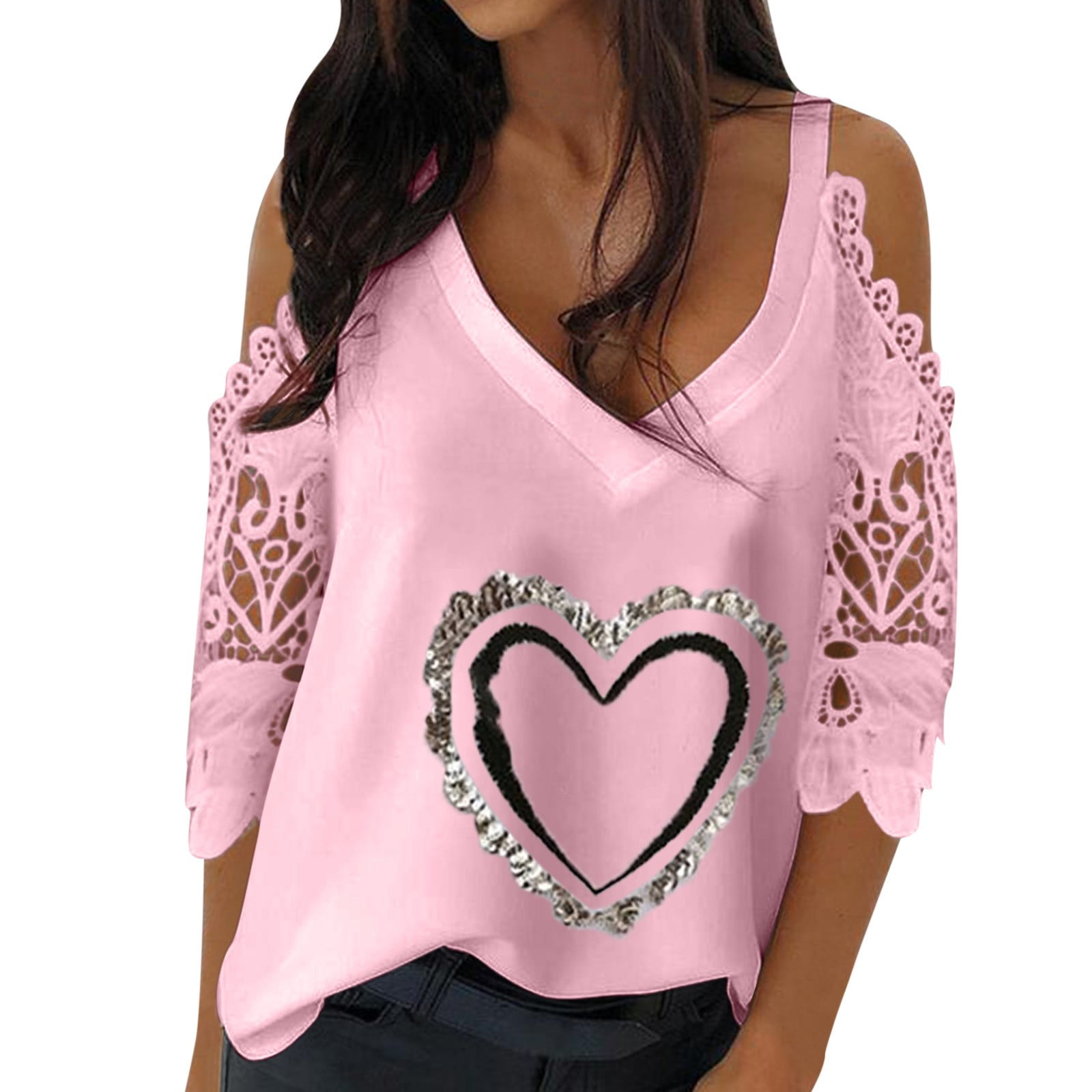 Pmuybhf Female 4th Of July Black Turtleneck Womens Top Plus Size Women