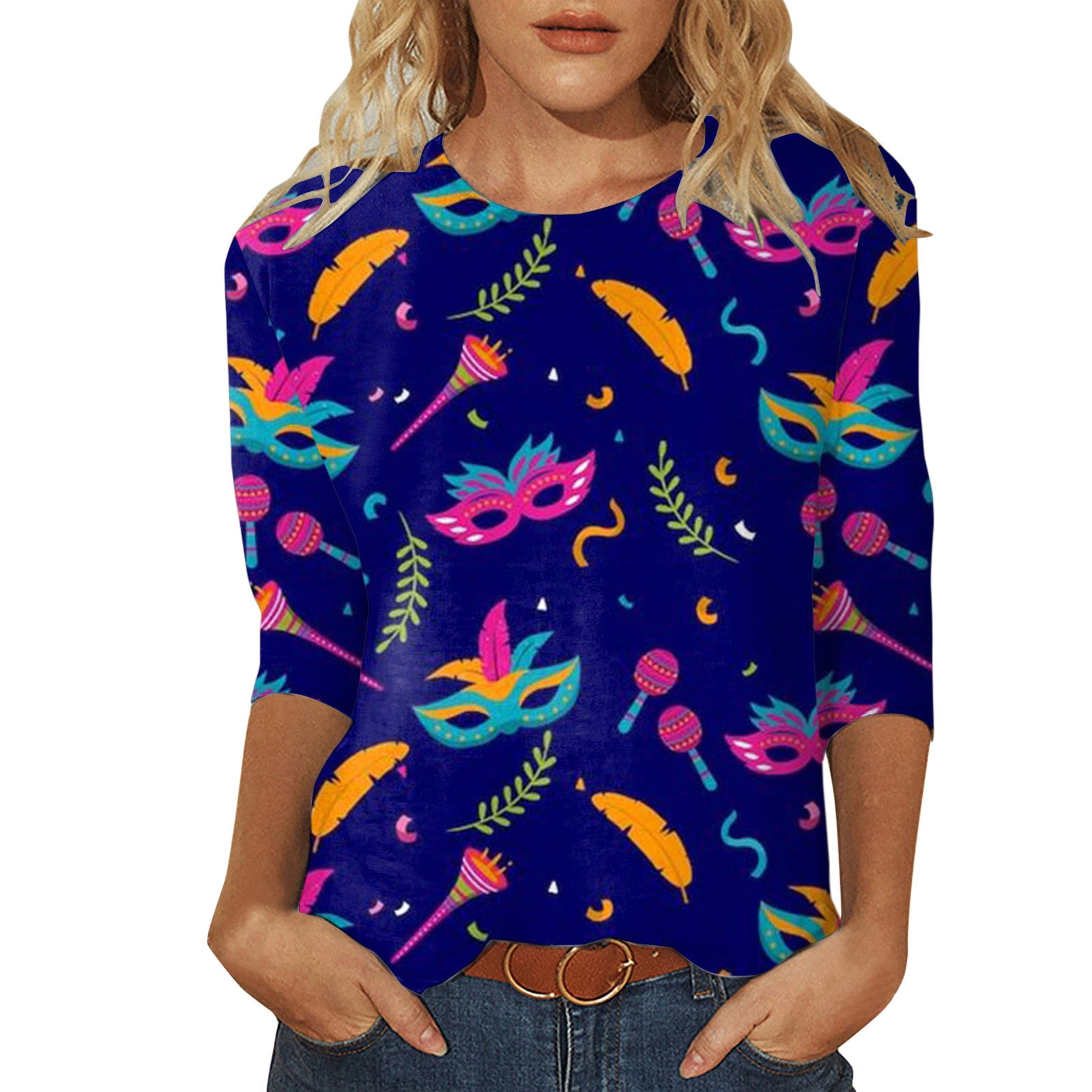Pmuybhf Female 4th Of July Long Sleeve Shirts For Women Plus Size Sexy
