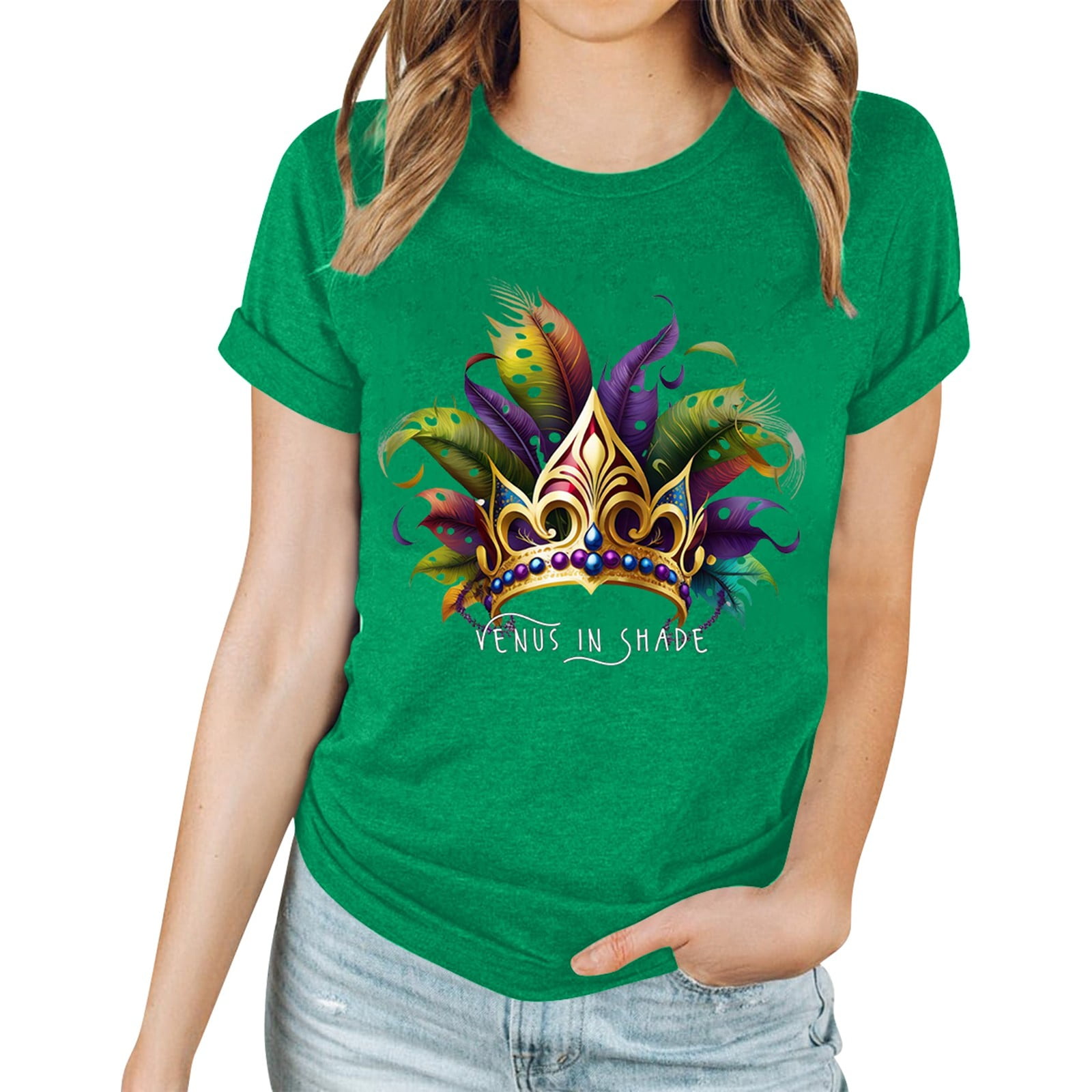 Pmuybhf Female 4th Of July Plus Size Tops For Women Fall Colors Women