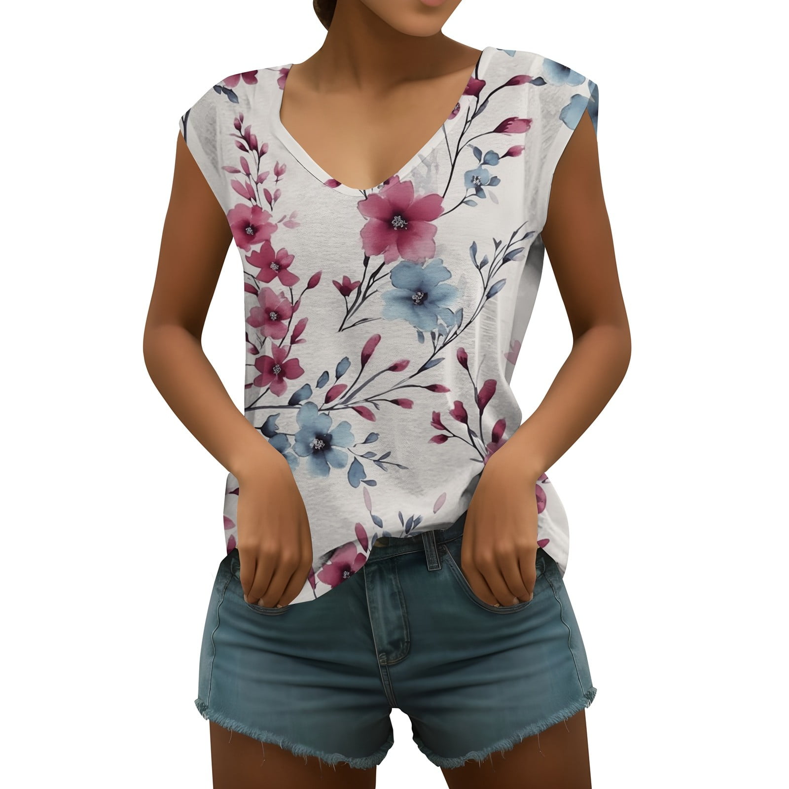 Pmuybhf Female 4th Of July Plus Size Tops For Women Sexy Club Womens