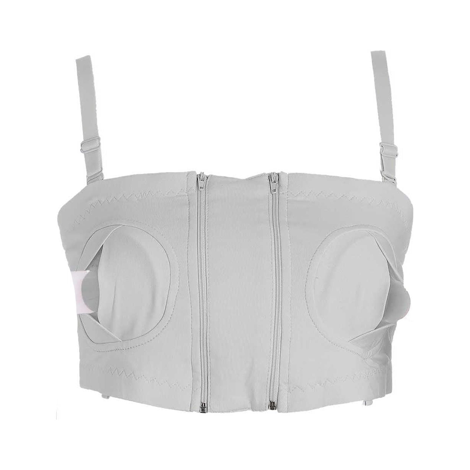 PMUYBHF Female Bras Women Plus Size Women Solid Double Zipper Hands ...