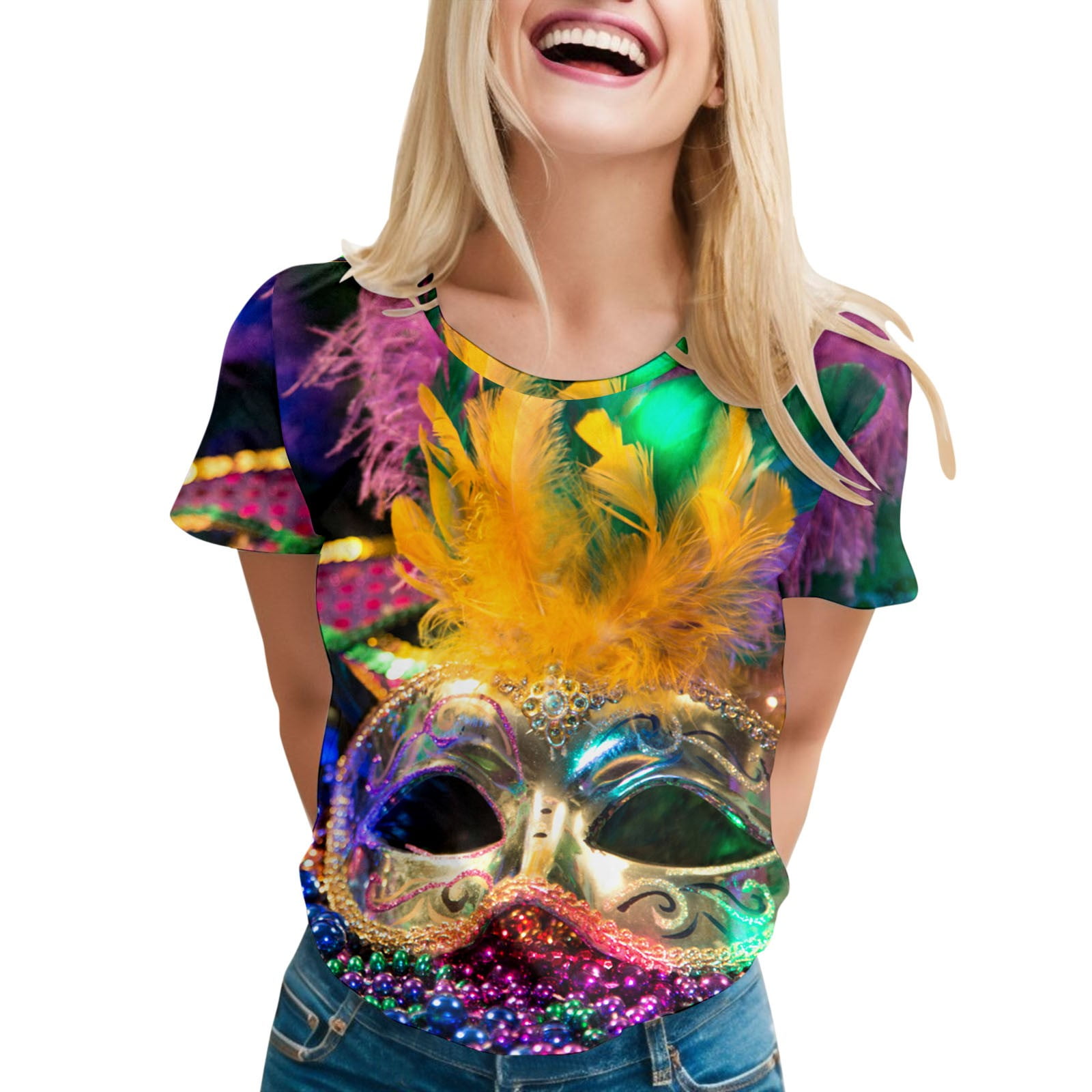 Pmuybhf Female July 4 Blouses For Women Business Casual Long Sleeve